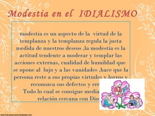 La modestia | PPT