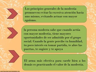 La modestia | PPT