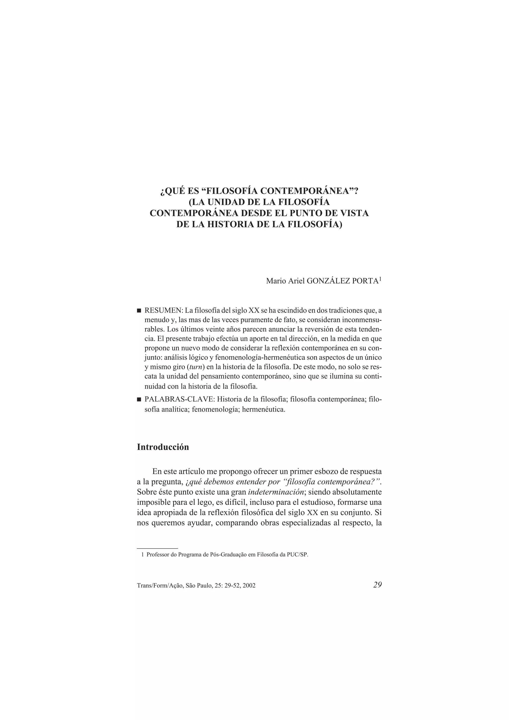 Filosofia contemporanea | PDF | Science