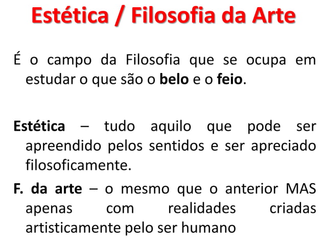 Filosofia da arte | PPTX