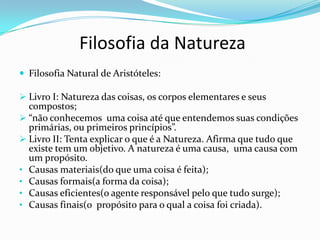 Filosofia da natureza | PPTX