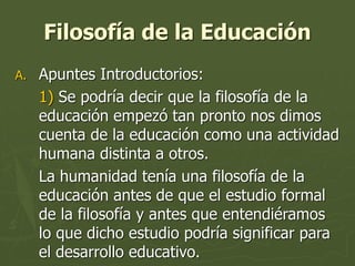 Filosofia de la Educacion | PDF