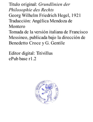 Filosofia del derecho georg wilhelm friedrich hegel | PDF