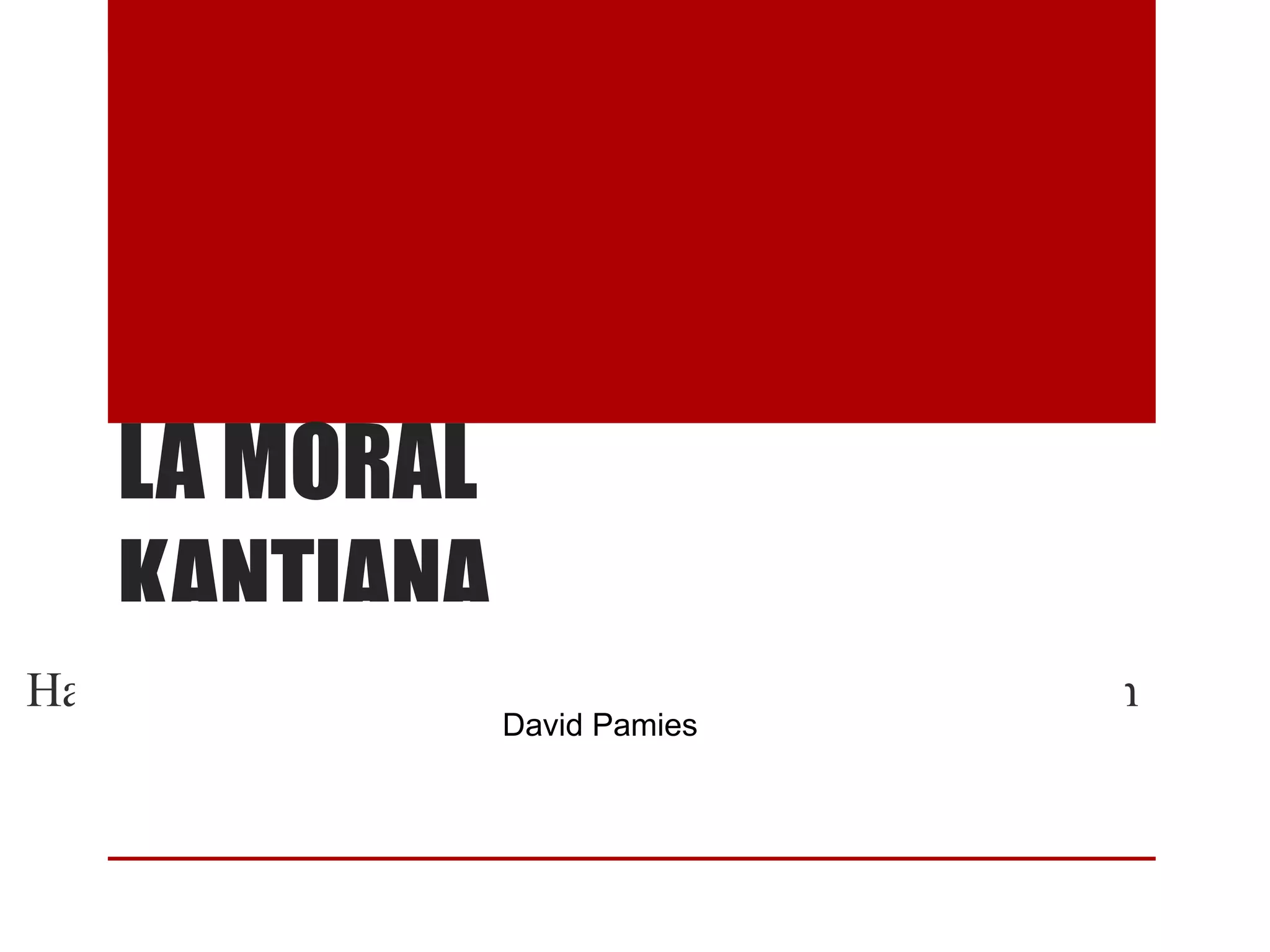 Moral kantiana | ODP