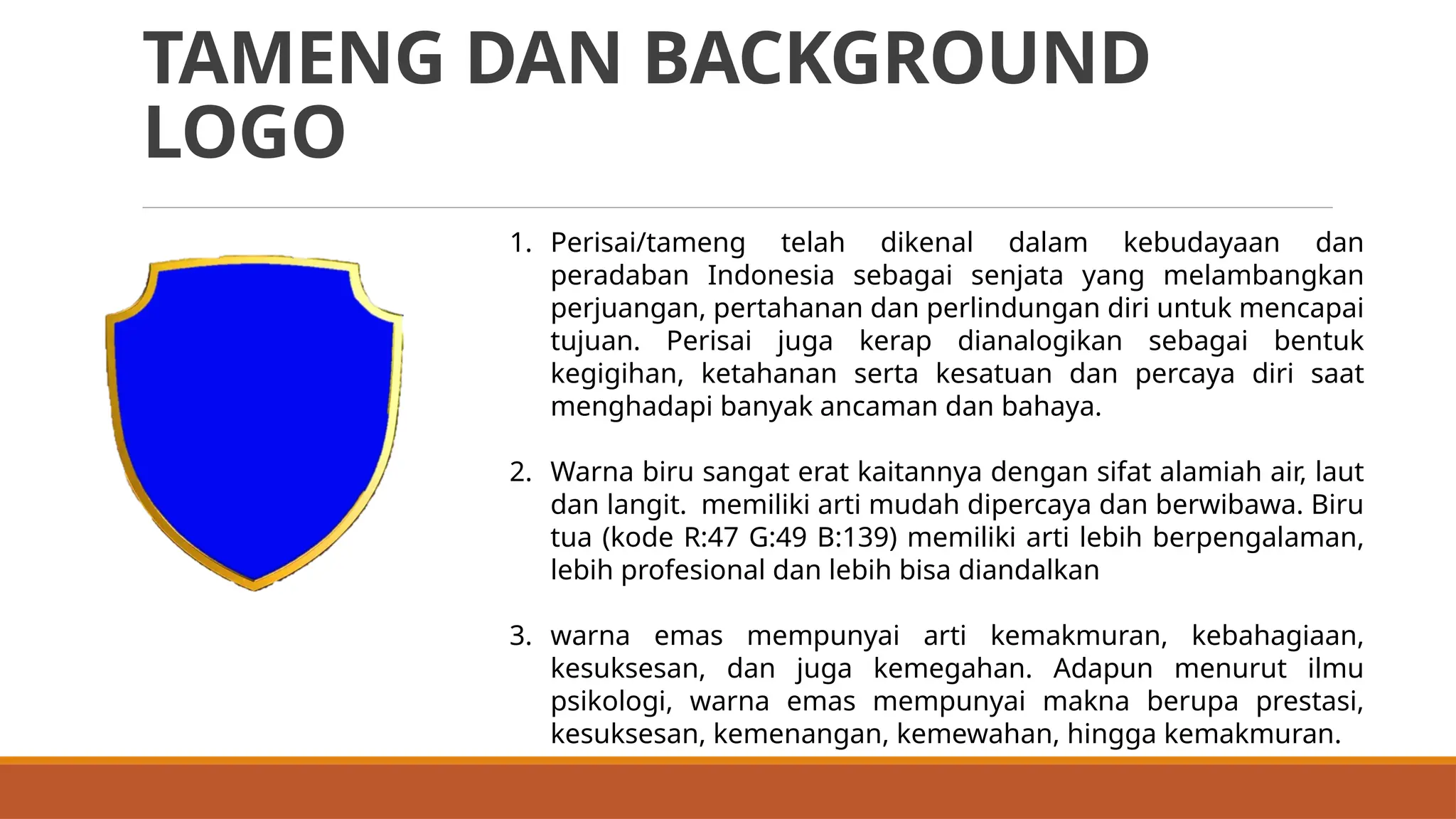 CONTOH FILOSOFI DAN MAKNA LOGO BADGE AMBALAN | PPTX