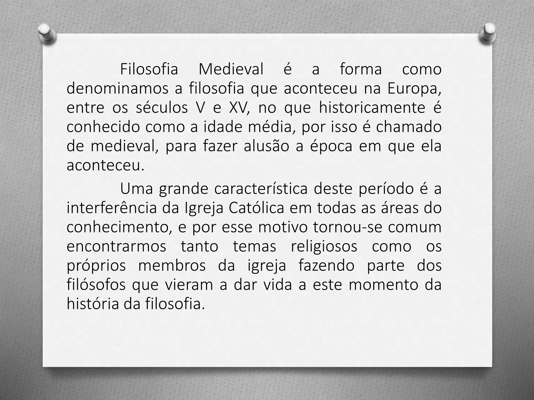 Filosofia medieval slide | PPTX