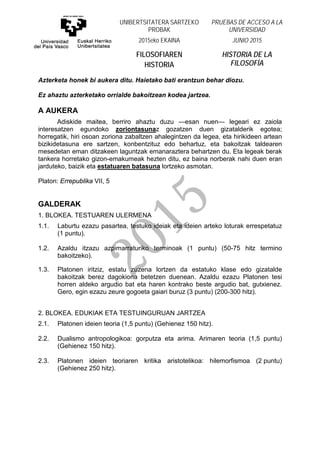 Filosofia azterketa selektibitatean | PDF