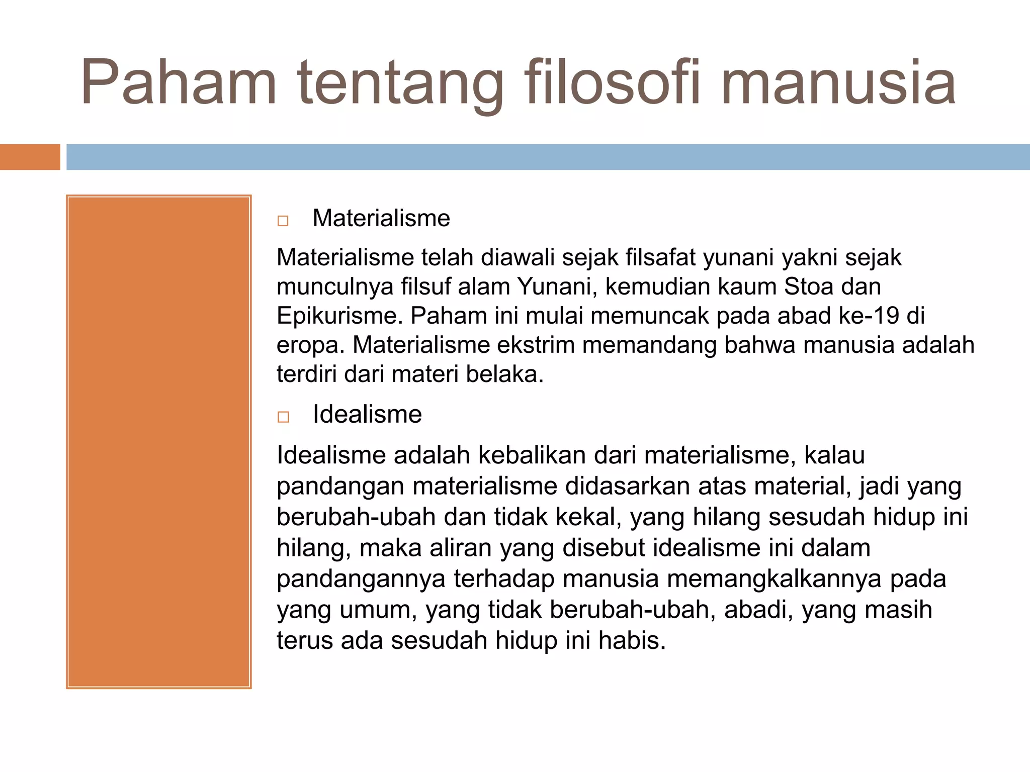 Filosofi manusia | PPTX