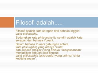 Filosofi manusia | PPTX