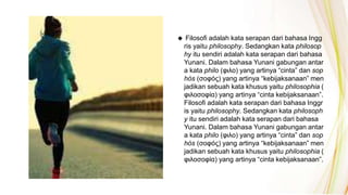 Filosofi manusia | PPTX