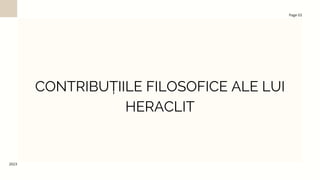 Filosoful grec Heraclit din Efes gânditor pre-socratic | PDF
