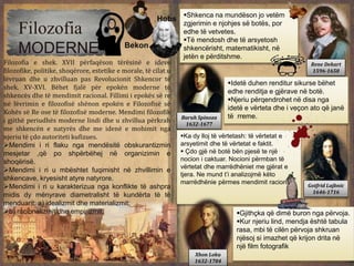 Projekt "Filozofi": Filozofia Moderne | PPTX
