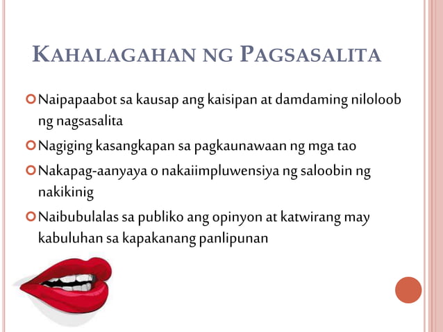 [Fil] pagsasalita | PPTX