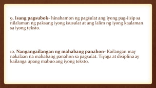 Retorika: Pagsulat | PPTX