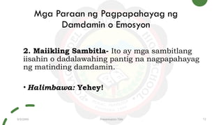 FILIPINO 9 Quarter 2 Week 3 presentation | PPTX