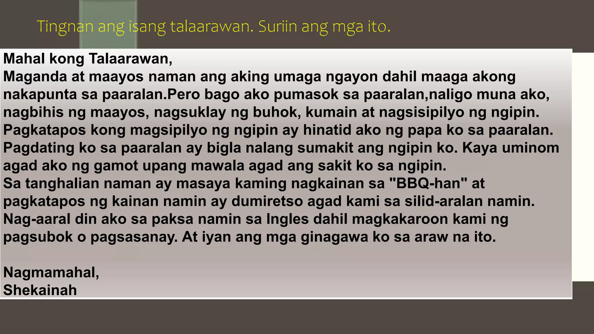 filq3w3day1-pagsagot sa mga tanong sa binasang talaarawan.pptx