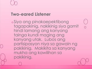 Mga Uri ng Tagapakinig | PPTX