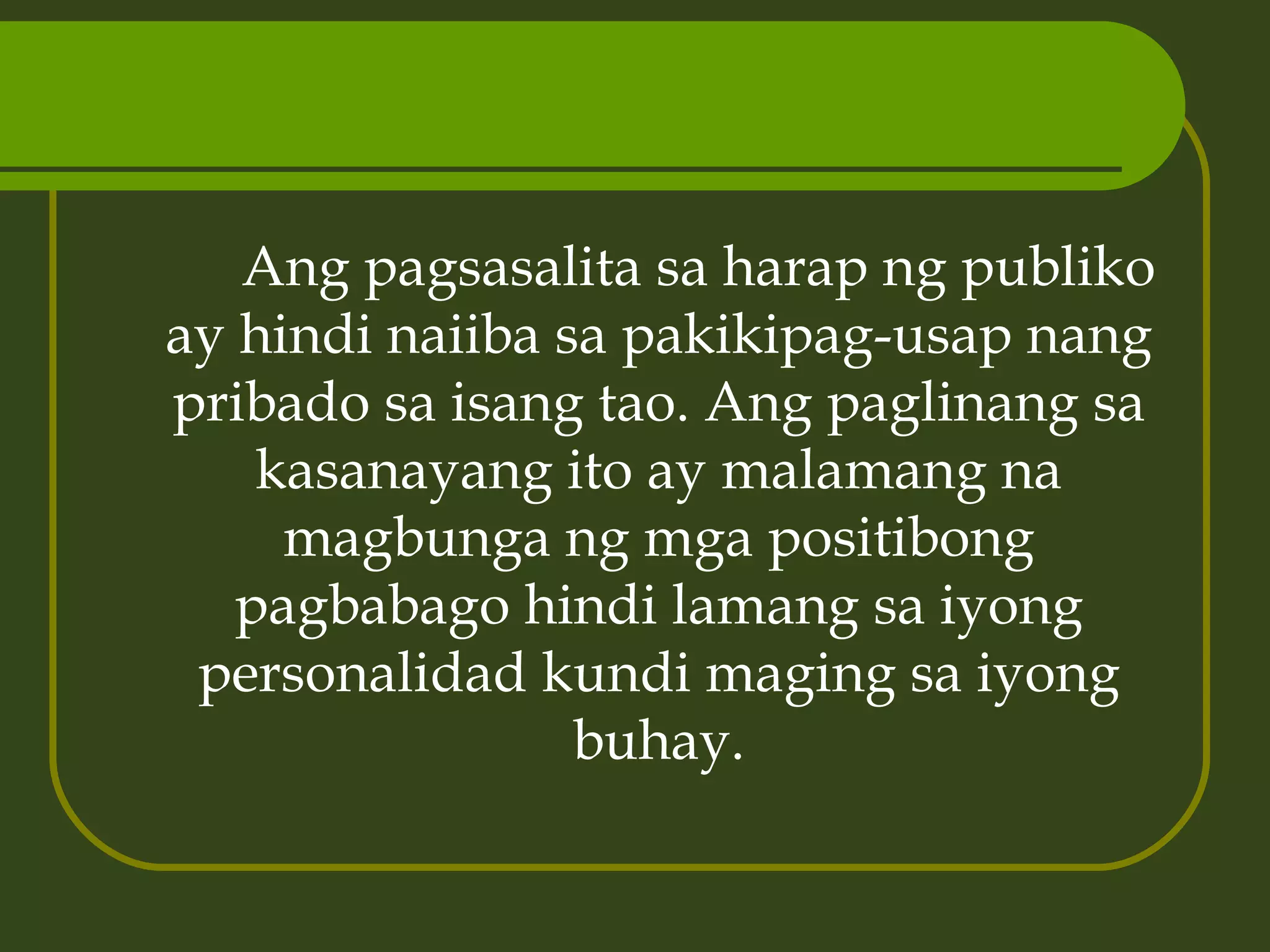 PAGSASALITA | PPT