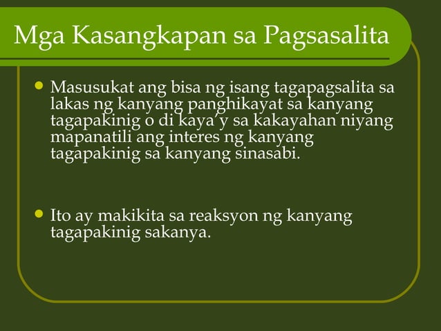 PAGSASALITA | PPT