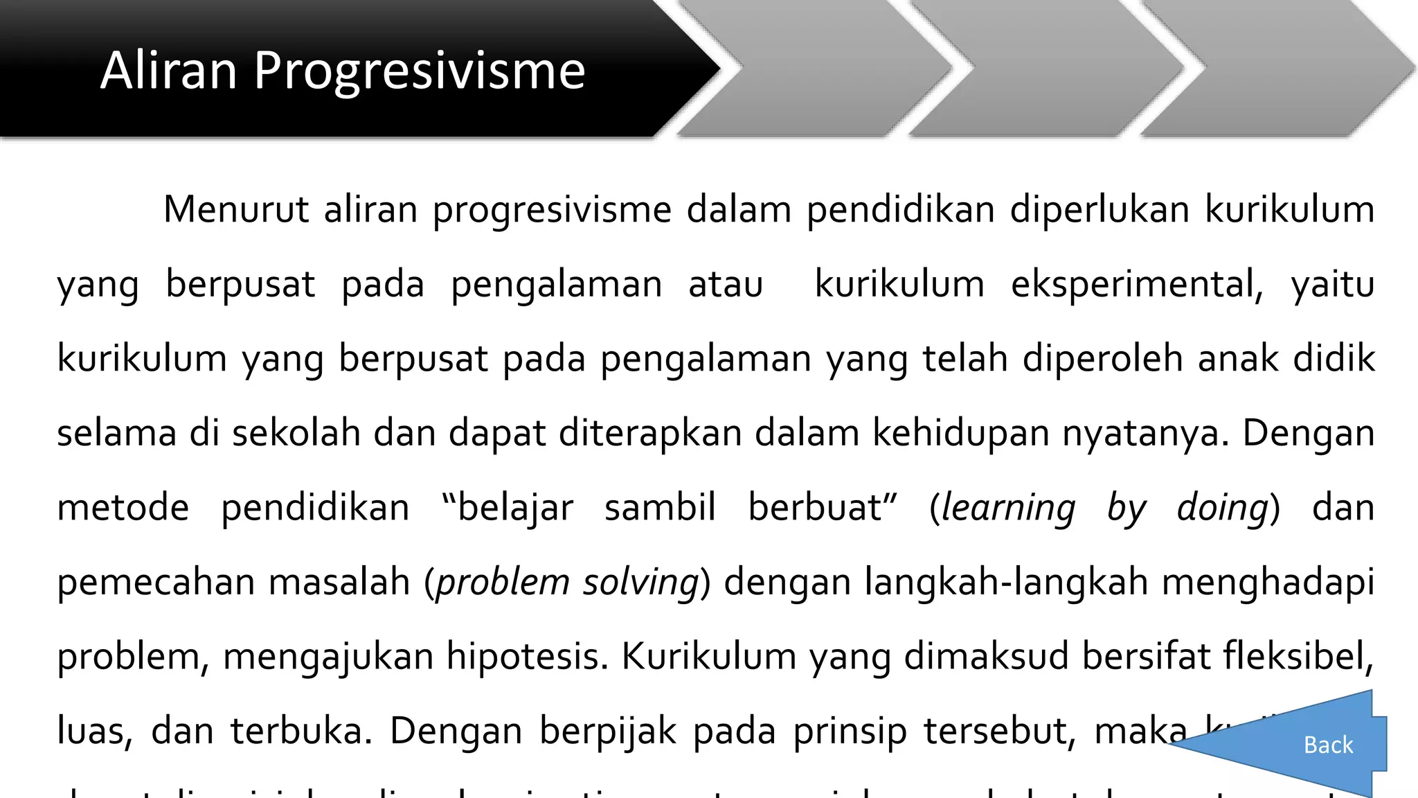 ALIRAN - ALIRAN FILSAFAT PENDIDIKAN MODREN | PPTX