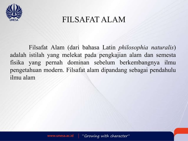 PPT Filsafat Alam | PPTX