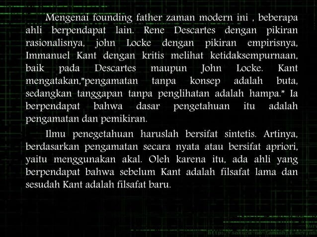 Sejarah Filsafat Barat Modern | PPTX