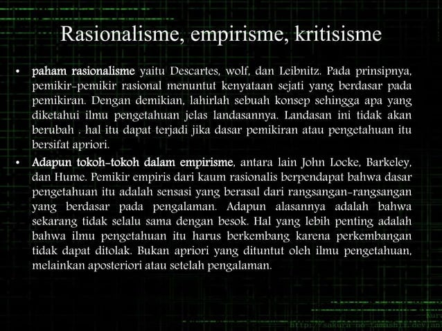 Sejarah Filsafat Barat Modern | PPTX