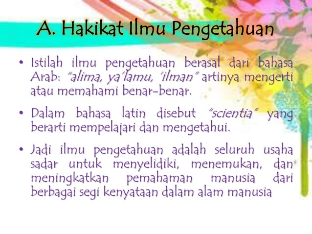 Filsafat dan ilmu pengetahuan | PPTX