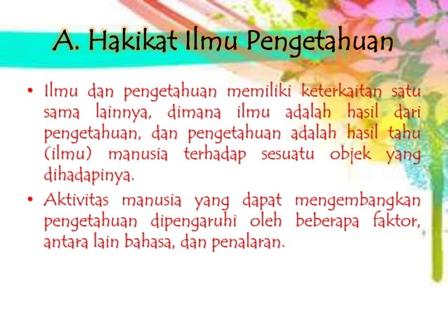 Filsafat dan ilmu pengetahuan | PPTX