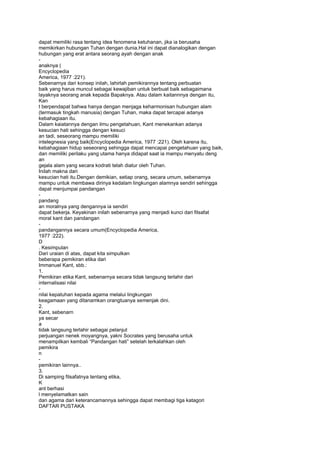 Filsafat etika immanuel kant | DOCX