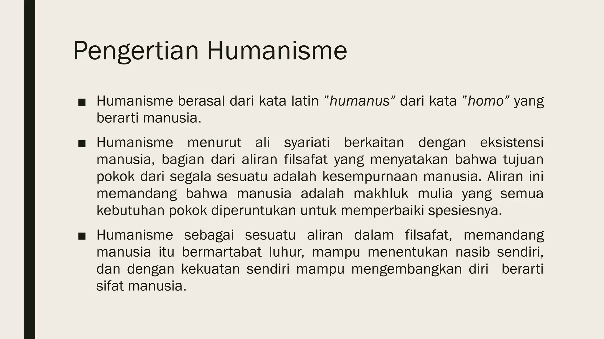Filsafat humanisme dan perkembangannya | PDF