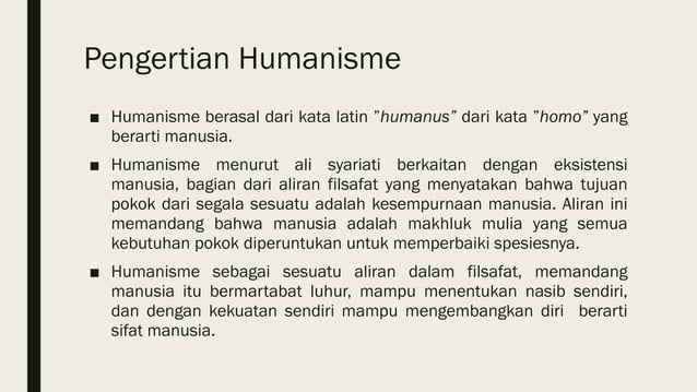Filsafat humanisme dan perkembangannya | PDF