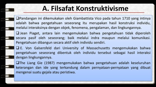Filsafat konstruktivisme & filsafat post modernisme | PPTX