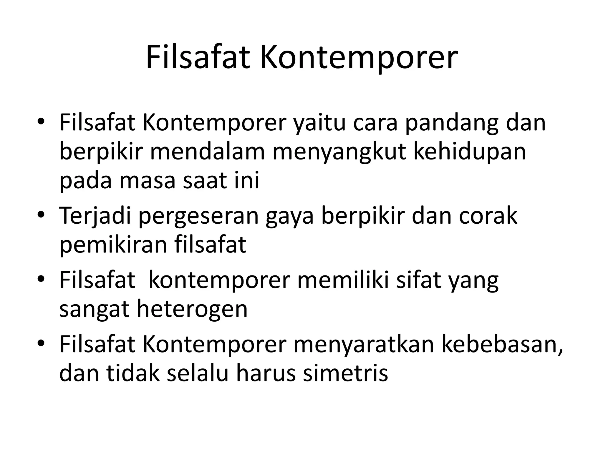 Filsafat kontemporer | PPTX