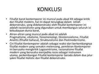 Filsafat kontemporer | PPTX