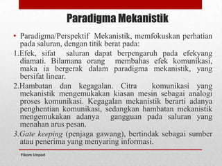 Filsafat paradigama komunikasi | PPTX