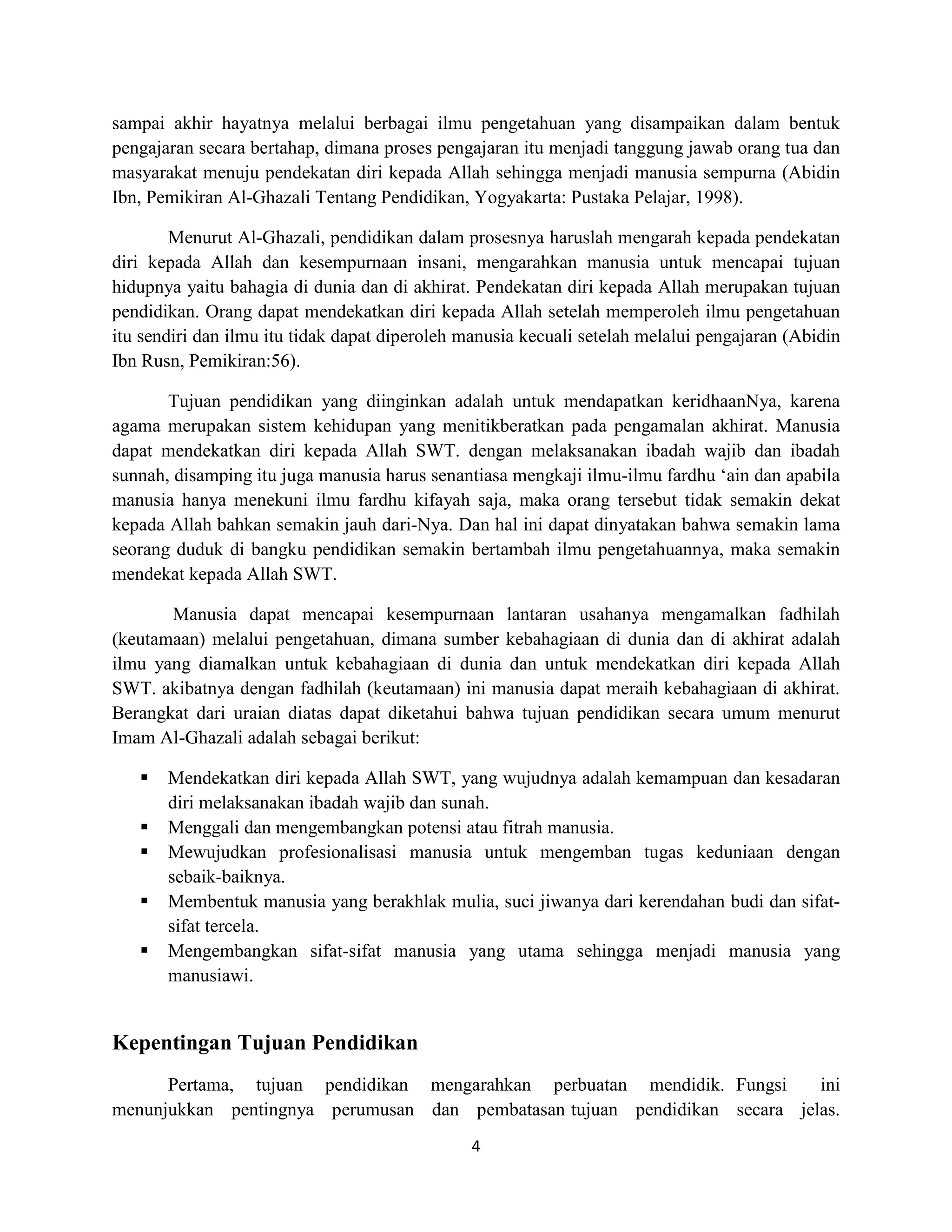 Filsafat pendidikan (Hakikat Tujuan Pendidikan Dalam Islam).docx