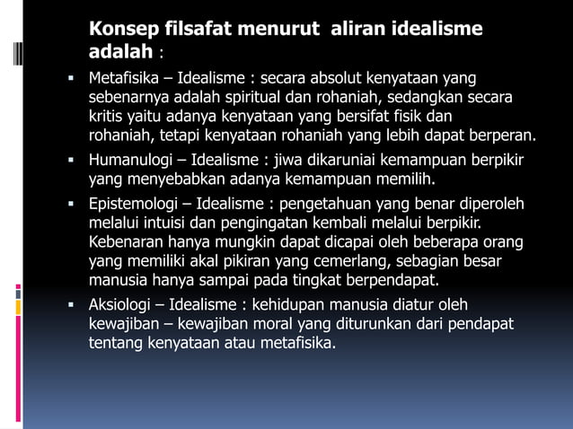 Filsafat pendidikan idealisme dan filsafat pendidikan realisme | PPTX