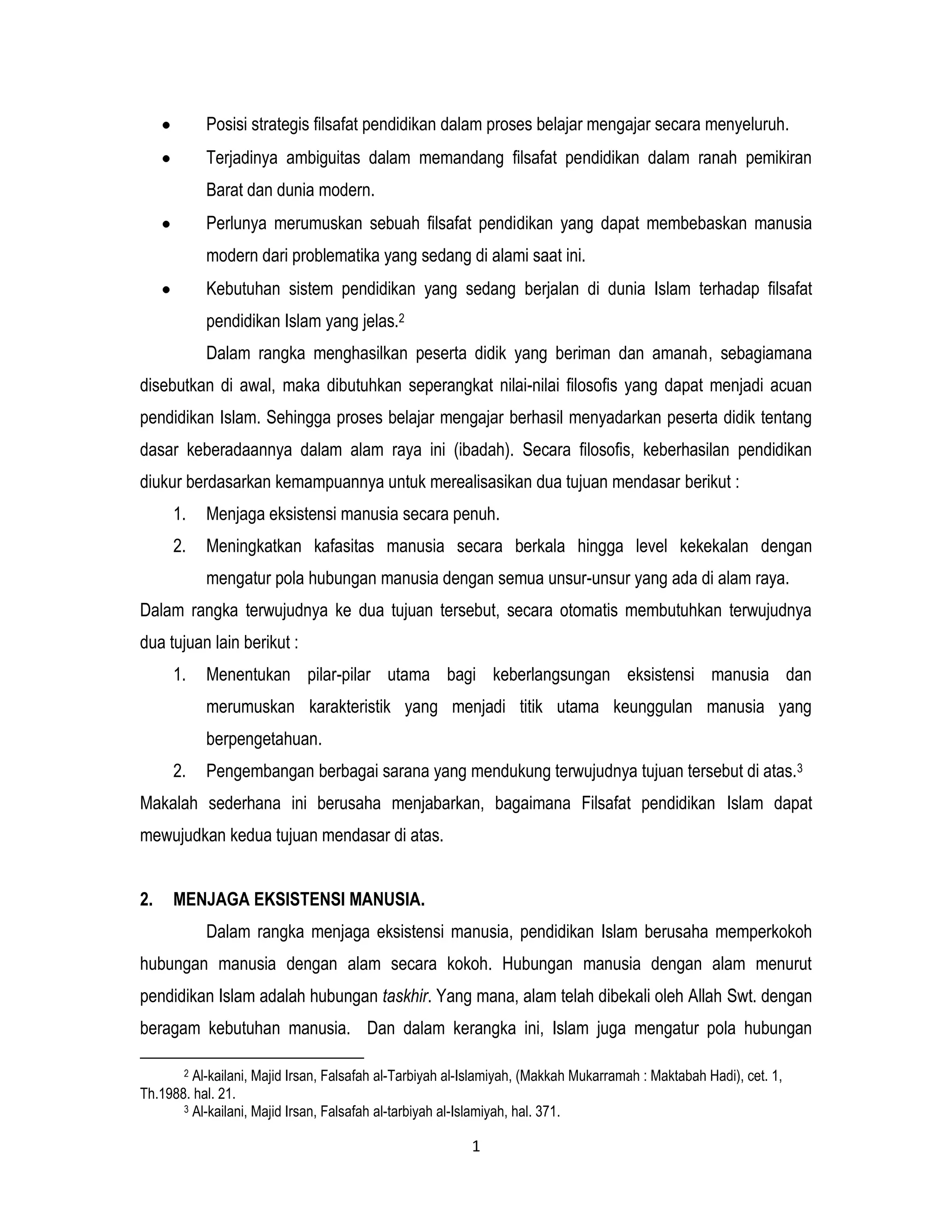 Filsafat pendidikan islam | DOCX