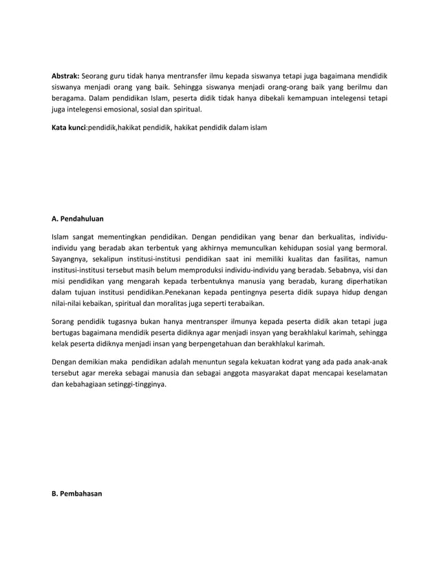 Kelompok 3.Hakikat pendidik dalam islam | PDF