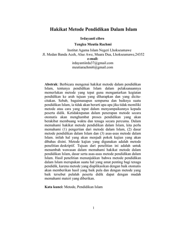 FILSAFAT PENDIDIKAN ISLAM | PDF