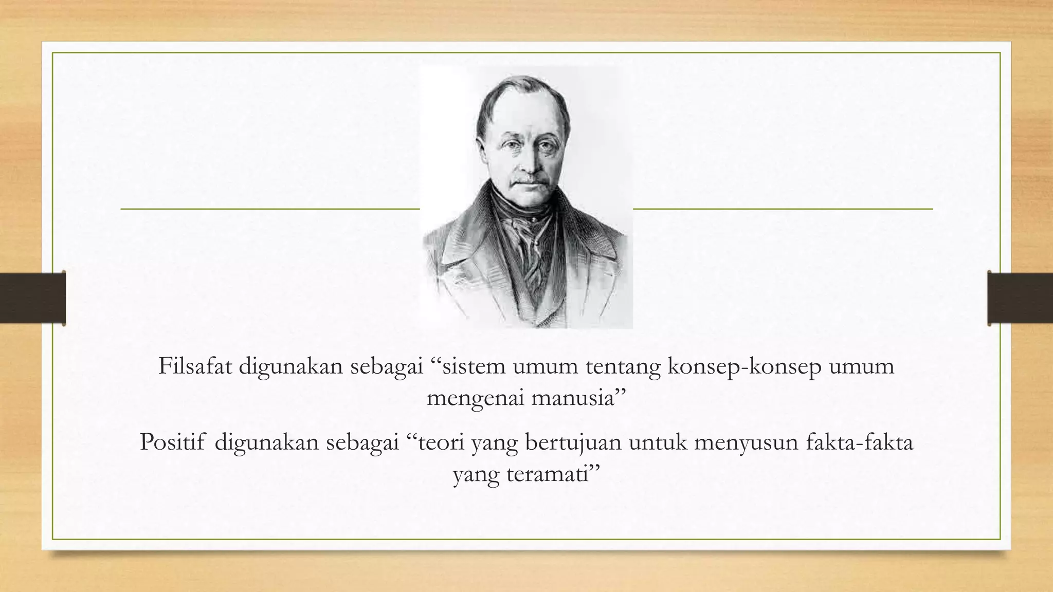 Filsafat positivisme auguste comte | PPTX