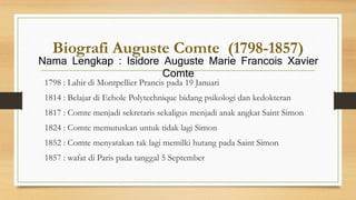 Filsafat positivisme auguste comte | PPTX