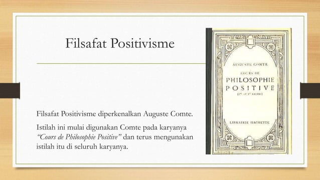 Filsafat positivisme auguste comte | PPTX