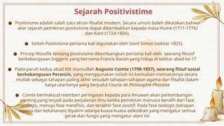 filsafat ilmu posivitisme, jurusan management | PPTX