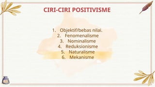 filsafat ilmu posivitisme, jurusan management | PPT