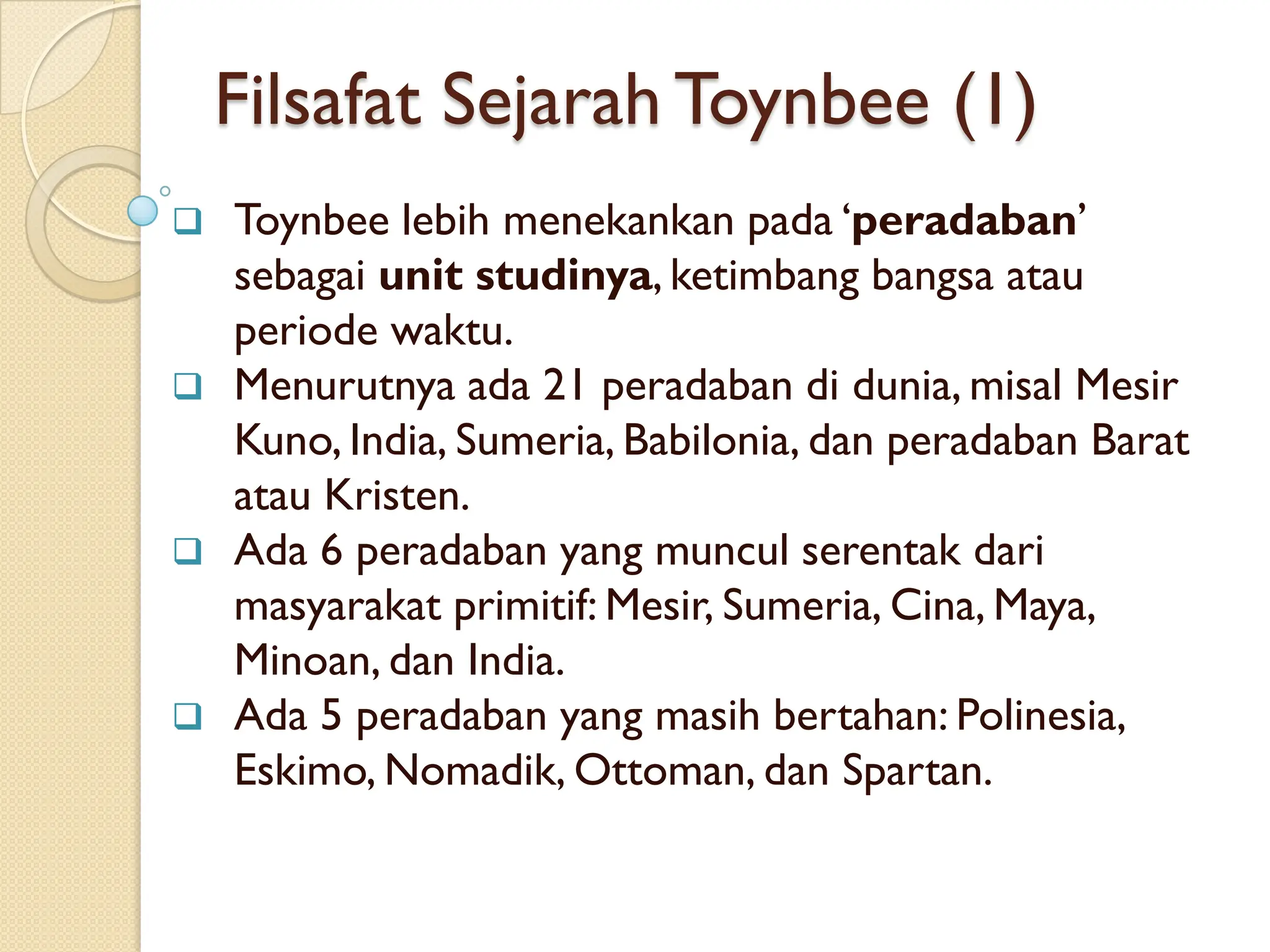 Pemikiran Filsafat Sejarah Arnold Joseph Toynbee | PDF
