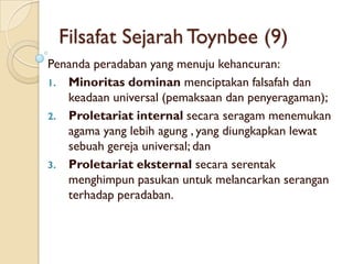 Pemikiran Filsafat Sejarah Arnold Joseph Toynbee | PDF