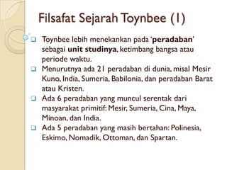 Pemikiran Filsafat Sejarah Arnold Joseph Toynbee | PDF