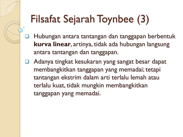 Pemikiran Filsafat Sejarah Arnold Joseph Toynbee | PDF